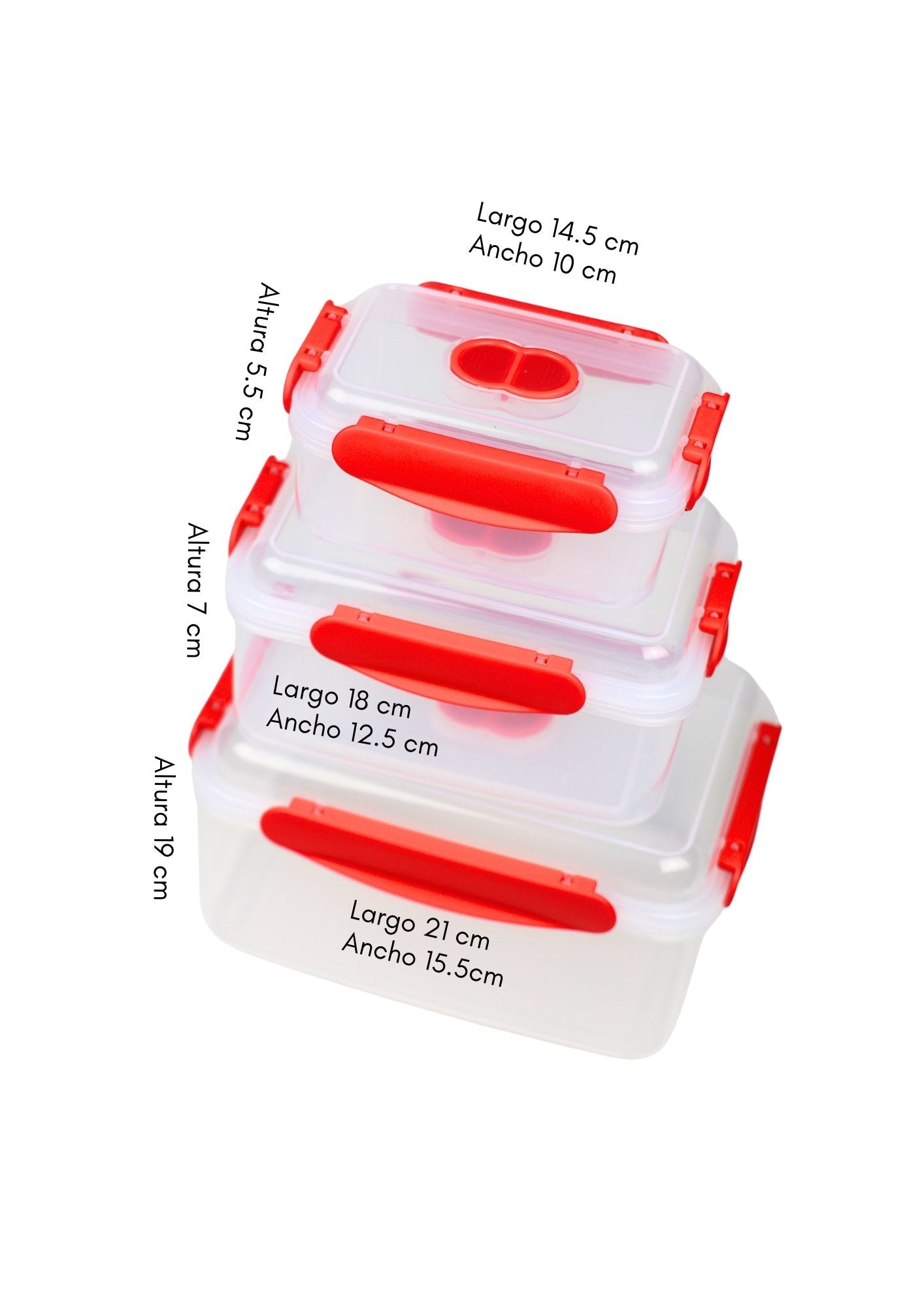 CH48720-1 Topper Rectangular 3 Pcs Rojo - Mayoreo Calzado Andy - HOGAR