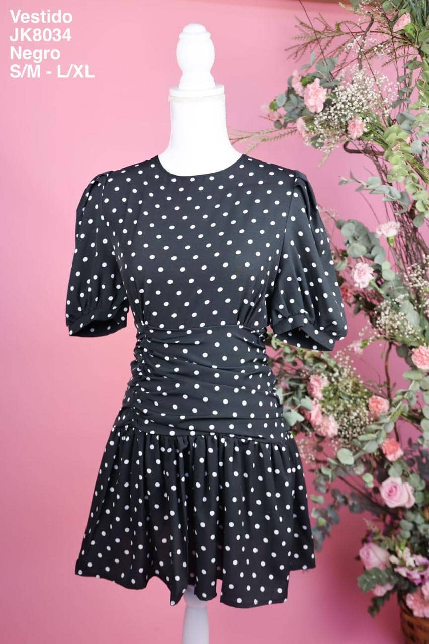 JK8034 Vestido Negro - Mayoreo Calzado Andy - ROPA