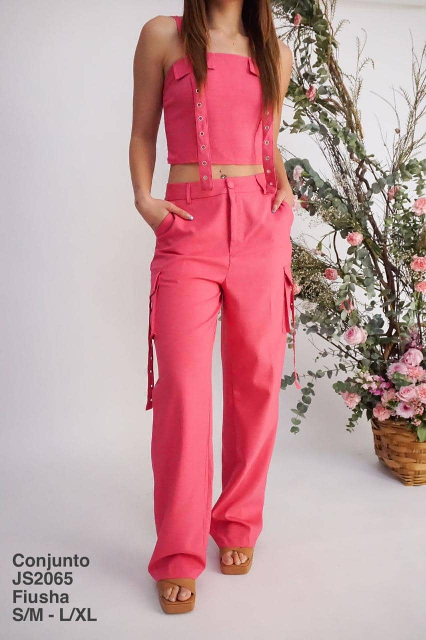 ROPA JS2065 Conjunto Fiusha - Mayoreo Calzado Andy